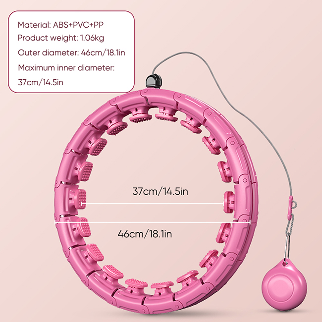 Smart Hoola Hoop 24 Detachable Knots Adjustable Fitness Weight Loss ...