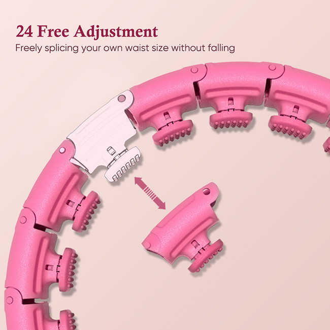 Smart Hoola Hoop 24 Detachable Knots Adjustable Fitness Weight Loss ...